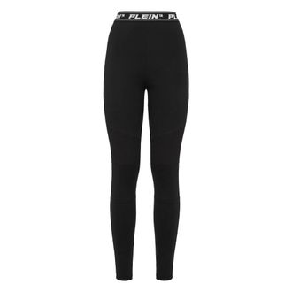 Philipp Plein Femme, Pantalons, Noir, Taille: 38 FR Leggings matelass&eacute;s taille haute