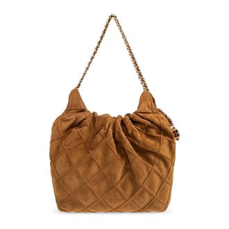 Tory Burch Mini Fleming Soft Suede Hobo Bag - - Bags - Damen - Braun - ONE SIZE