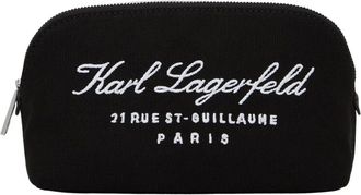 Karl Lagerfeld unisex, Sacs, Noir, Taille: ONE Size Pochette &agrave; cosm&eacute;tiques avec broderie du logo