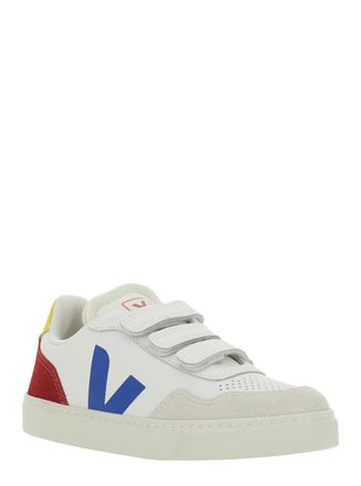 Veja Boys Sneakers V-90 White Leather Organic Traced Trainers