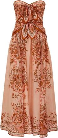 Zimmermann Femme, Robes, Rose, Taille: 38 FR Aster Scarf Midi Dress