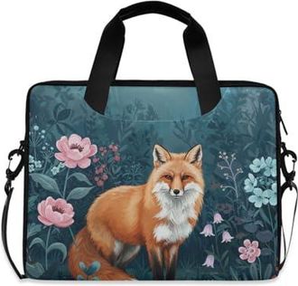 Alaza Sac pour ordinateur portable de 40,6 &agrave; 15,6 cm - Motif fleurs dorchid&eacute;e tropicale exotique paon - Sacoche pour ordinateur portable - Pour femme, homme