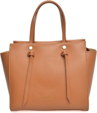 Anna Luchini Braun Rindsledertasche