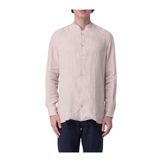 Eleventy Klassisches Leinenhemd - - Shirts - Herren - Rosa - L