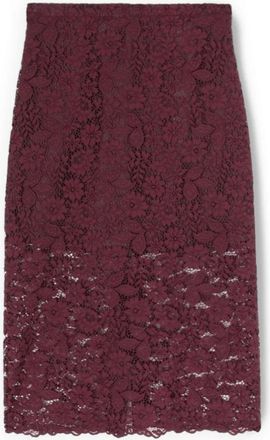 Motivi Femme, Jupes, Rouge, Taille: 44 FR Jupe Fourreau en Dentelle