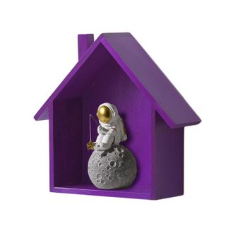 Generico House Shaped Box, 25 x 8 x 24 cm, rustikale h&ouml;lzerne Wandaufbewahrung, multifunktionales Design f&uuml;r das Bauernhaus, Heimschild, kleines Nursery-Schild