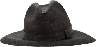 Brunello Cucinelli Femme, Accessoires, Noir, Taille: ONE Size Chapeau de paille avec bande pr&eacute;cieuse