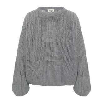 American Vintage Femme, Pulls, Gris, Taille: 36/38 FR Pull avec maille d&eacute;corative