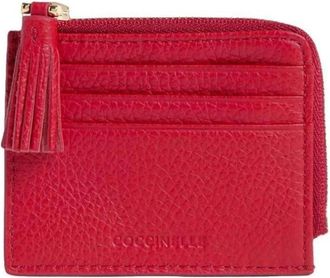 Coccinelle Femme, Accessoires, Rouge, Taille: ONE Size Porte-cartes avec Gland