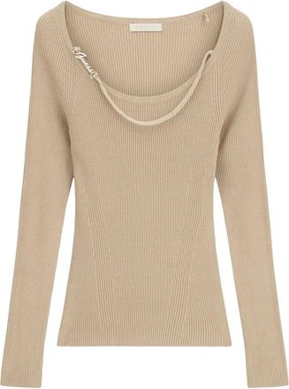 Guess Damen, Strickwaren, Beige, LGr&ouml;&szlig;e