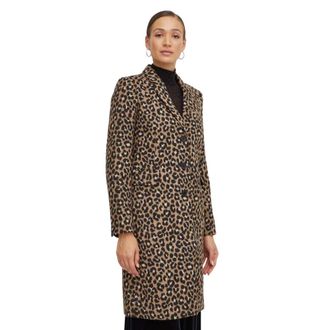 Michael Kors Geb&uuml;rsteter Leo-Jacquard-Mantel - - Coats - Damen - Braun - XS
