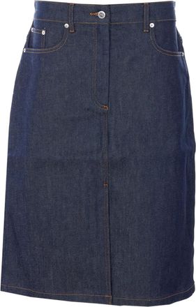 A.P.C. five-pockets midi skirt - Blau