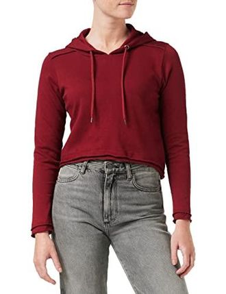 Urban Classics Femme Ladies Cropped Terry Hoody Sweat-Shirt à Capuche, Bordeaux, L