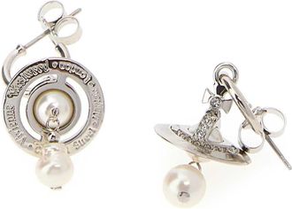 Vivienne Westwood Brass Orbital Charm Earrings - Rose gold