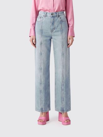 Rotate High-Waist Straight Fit Jeans aus Bio-Baumwoll-Denim