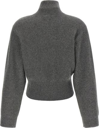 Brunello Cucinelli Ribbed Cashmere Cardigan - Gray