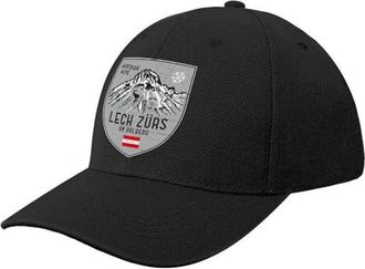 Generic Casquette de baseball Lech Zurs Montagne Autriche Embl&egrave;me Casquette de baseball Casquette de randonn&eacute;e Chapeau Vintage Femmes Hommes Cadeau