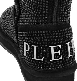 Philipp Plein Stiefeletten - Stiefel Mid Flat Verziert - Gr. 38 (EU) - in Schwarz - f&uuml;r Damen