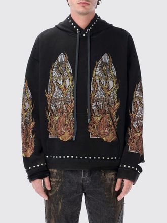 Who Decides War by Ev Bravado Bedruckter Kapuzenpullover aus Baumwolle mit Nieten