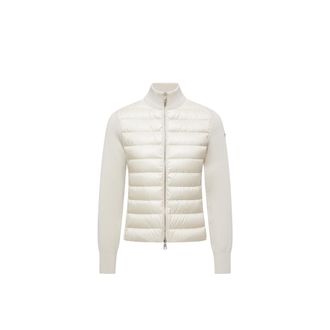 Moncler Moncler Padded Wool Zip-up Cardigan, Women, Beige, Size: Xs