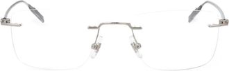 Montblanc lunettes de vue à monture rectangulaire MB0431O - Gris