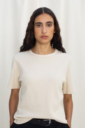 Rotholz Damen vegan T-Shirt Heavy Ribbed Soft Sand