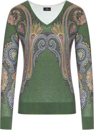 Etro Pull Col Rond - Vert