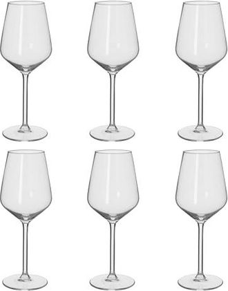 Alpina Weingläser Weißwein - Weingläser Set 6 Teilig - Weinglas 37cl - Spülmaschinenfeste Weißweingläser - Wein Geschenk für Weisswein - Glas, Durchsichtig