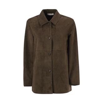 Max Mara Gocce Suede Jacket - Homme - Vestes - Vert - Taille: S