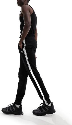 Fred Perry Jogger à bandes griffées - Noir