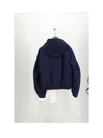 Celine Mens Windbreaker Jacket Blue Cotton