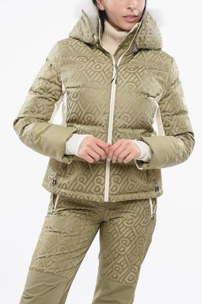 Yves Salomon Monogram Ski Jacket with Fur Yves Salomon