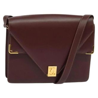 Cartier Pre-owned Leder Schultertasche - - Pre-owned - Damen - Rot - ONE SIZE