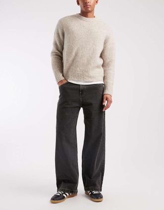 Hollister Jean ultra-baggy avec 5 poches - Noir d&eacute;lav&eacute;