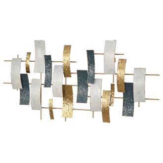 twentyfour home24 Wanddekoration Taira Metall Multicolor 120 x 60 x 6cm