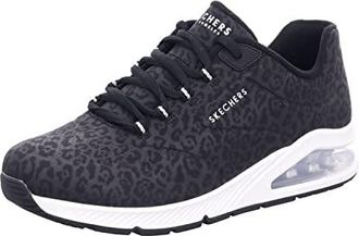 Skechers Baskets Uno 2-Kat-Neato pour Femme, Noir 01, 38 EU