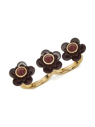 Fendi Flower Zweifingerring - Gold