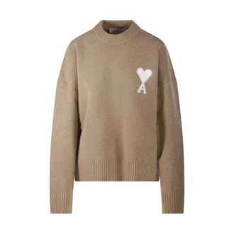 Ami Ami de Coeur Rundhals-Pullover - - Knitwear - Damen - Beige - XL