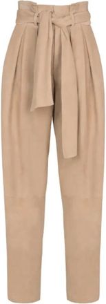 Balmain Femme, Pantalons, Brun, Taille: 36 FR Tapered Pantalons