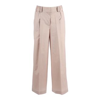 PESERICO Femme, Pantalons, Beige, Taille: 38 FR Wide Pantalons