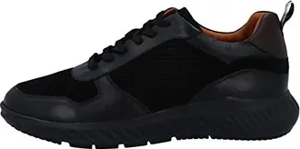 Marc Marc Shoes Homme Lucas Plat Oxford, Leather-Cow Suede Black, 46 EU