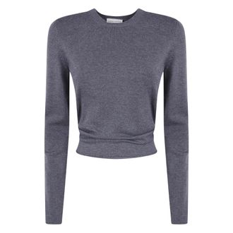 Semicouture Pull col rond Kristy dos nu - Femme - Pulls - Gris - Taille: 40 FR