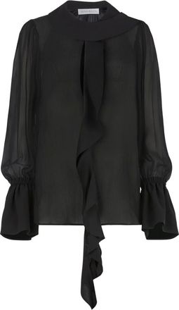 Nina Ricci Femme, Blouses et Chemises, Noir, Taille: 42 FR Chemise Lavalli&egrave;re en Soie