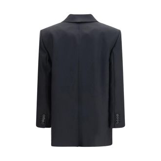 Khaite Womens Black Wool Oves Aries Full-Length Jacket Clothing