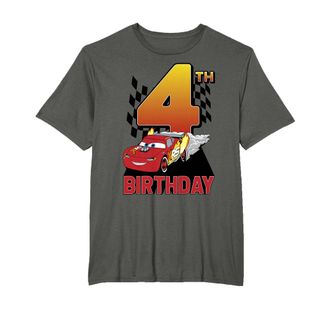 Disney Pixar Cars Lightning McQueen Fourth Birthday T-Shirt