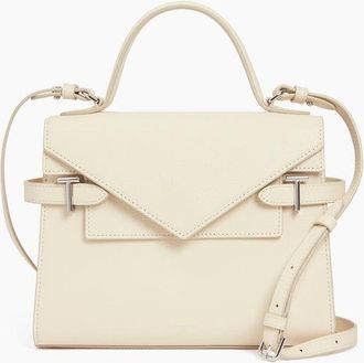 Le Tanneur Mittelgro&szlig;e Handtasche Emilie aus genarbtem Leder mit Doppelklappe