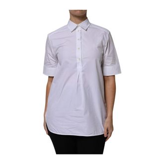 Dolce & Gabbana Wei&szlig;es Baumwoll-Poloshirt - - Blouses & Shirts - Damen - Wei&szlig; - XS