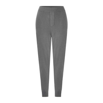 Dsquared2 Logo Knitted Cashmere Joggers Track Pants - - Trousers - Damen - Grau - M