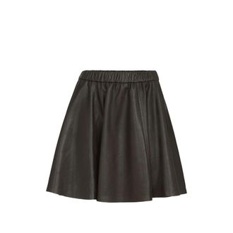 Brunello Cucinelli Polished Nappa-leather Mini Circle Skirt