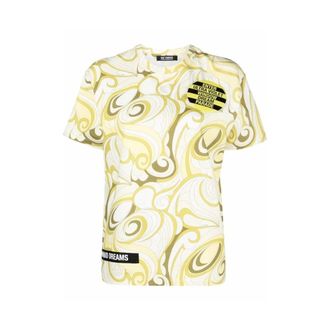 Raf Simons T-Shirt mit abstraktem Druck - - Tops - Damen - Gr&uuml;n - S